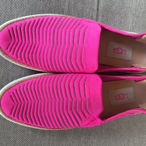 UGG | Shoes | Nwot Ugg Sheerknit Loafer Bold And Bright Neon Pink ...